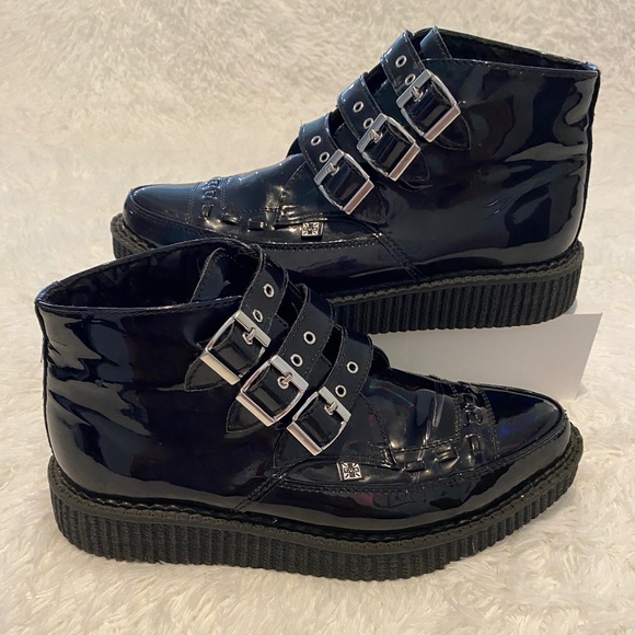 T.U.K | Shoes | Tuk Goth Pointed Toe Patent Boots | Poshmark